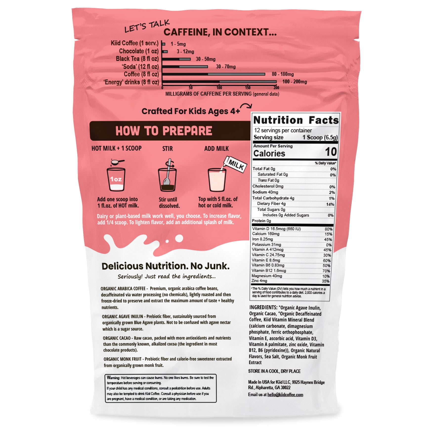 Kiid Coffee - Instant, Delicious Nutrition For Kids Under Age 90 😊☕