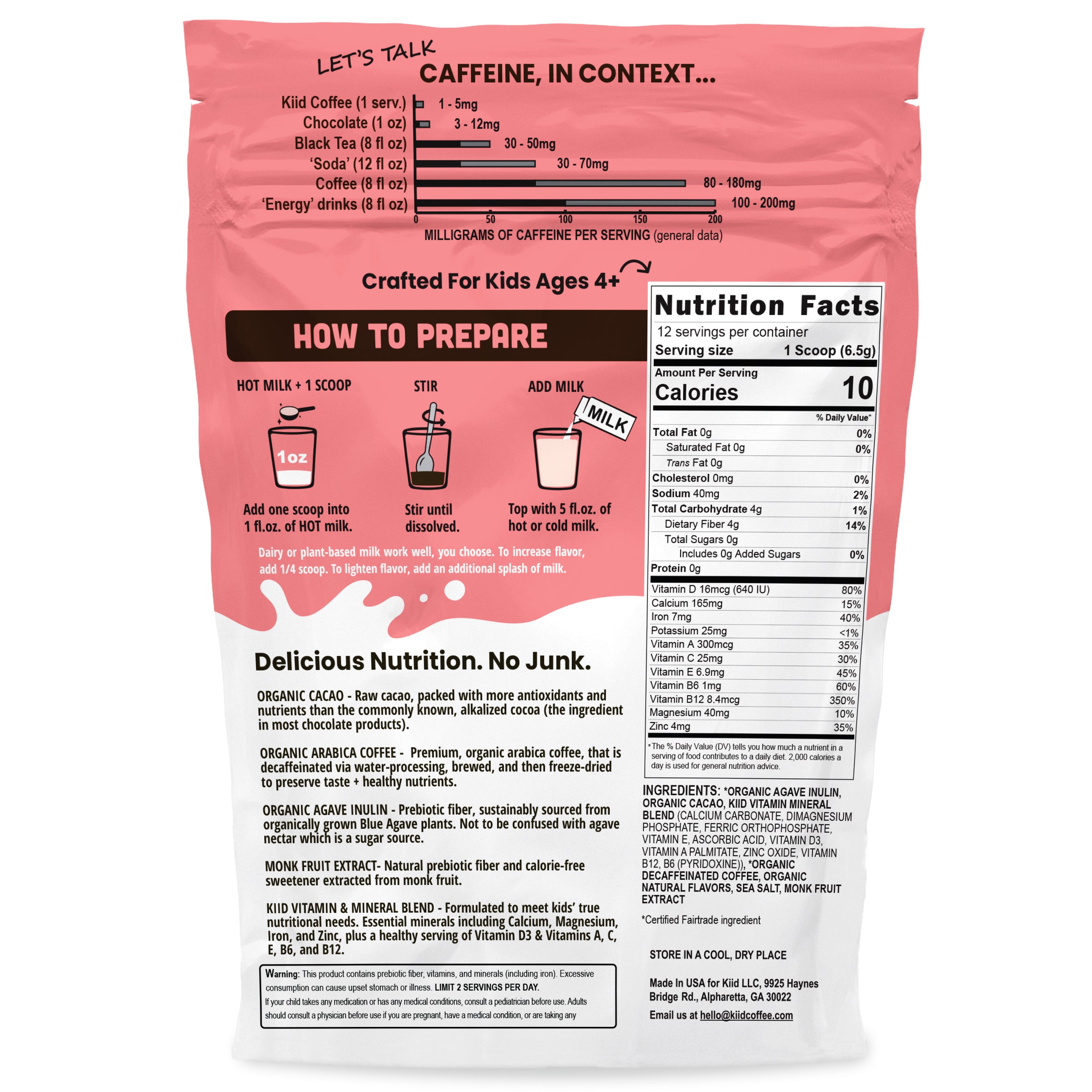 Kiid Coffee - Instant, Delicious Nutrition For Kids 😊☕