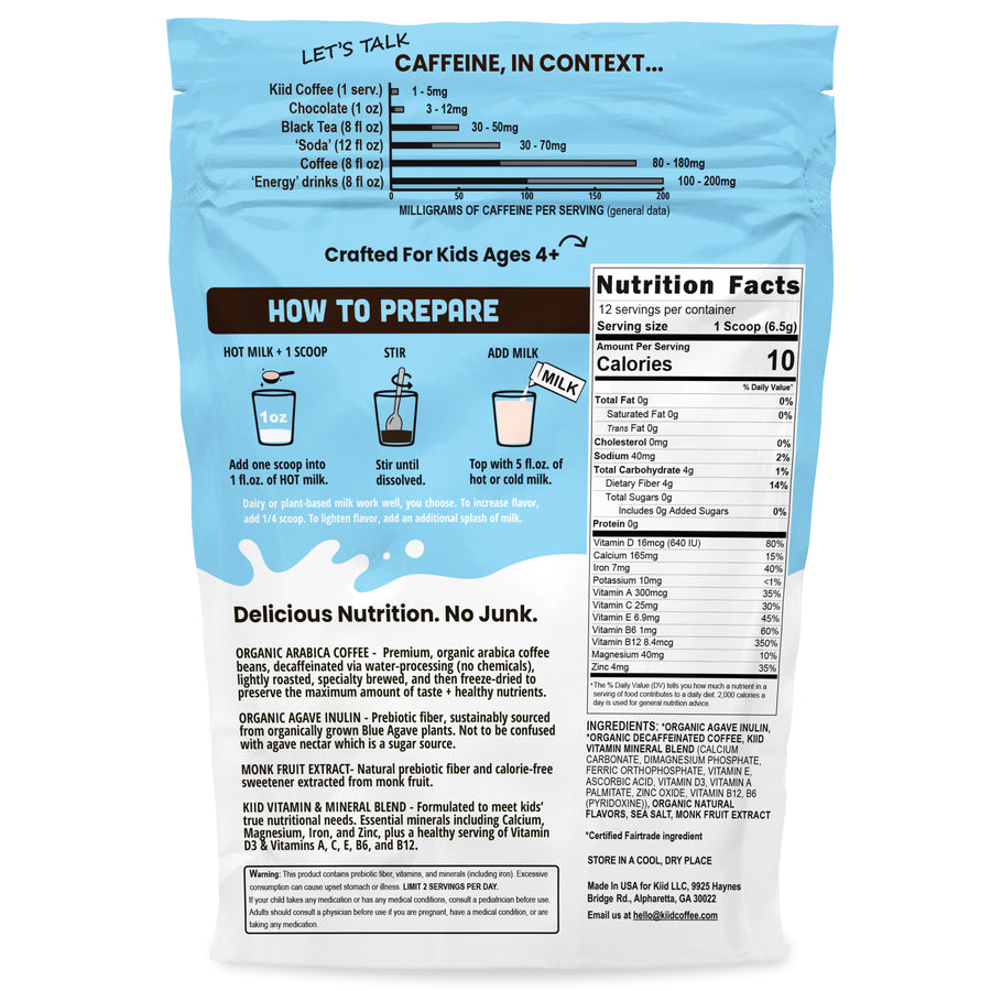 Kiid Coffee - Instant, Delicious Nutrition For Kids 😊☕